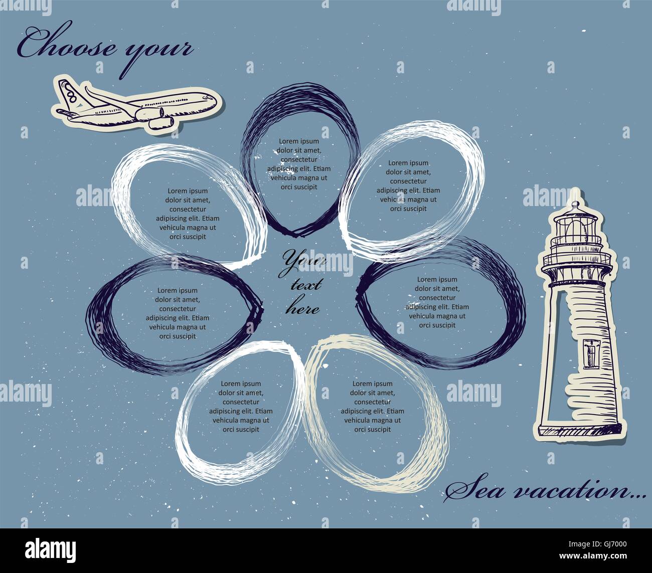 Sea banner place text Stock Vector Images - Alamy