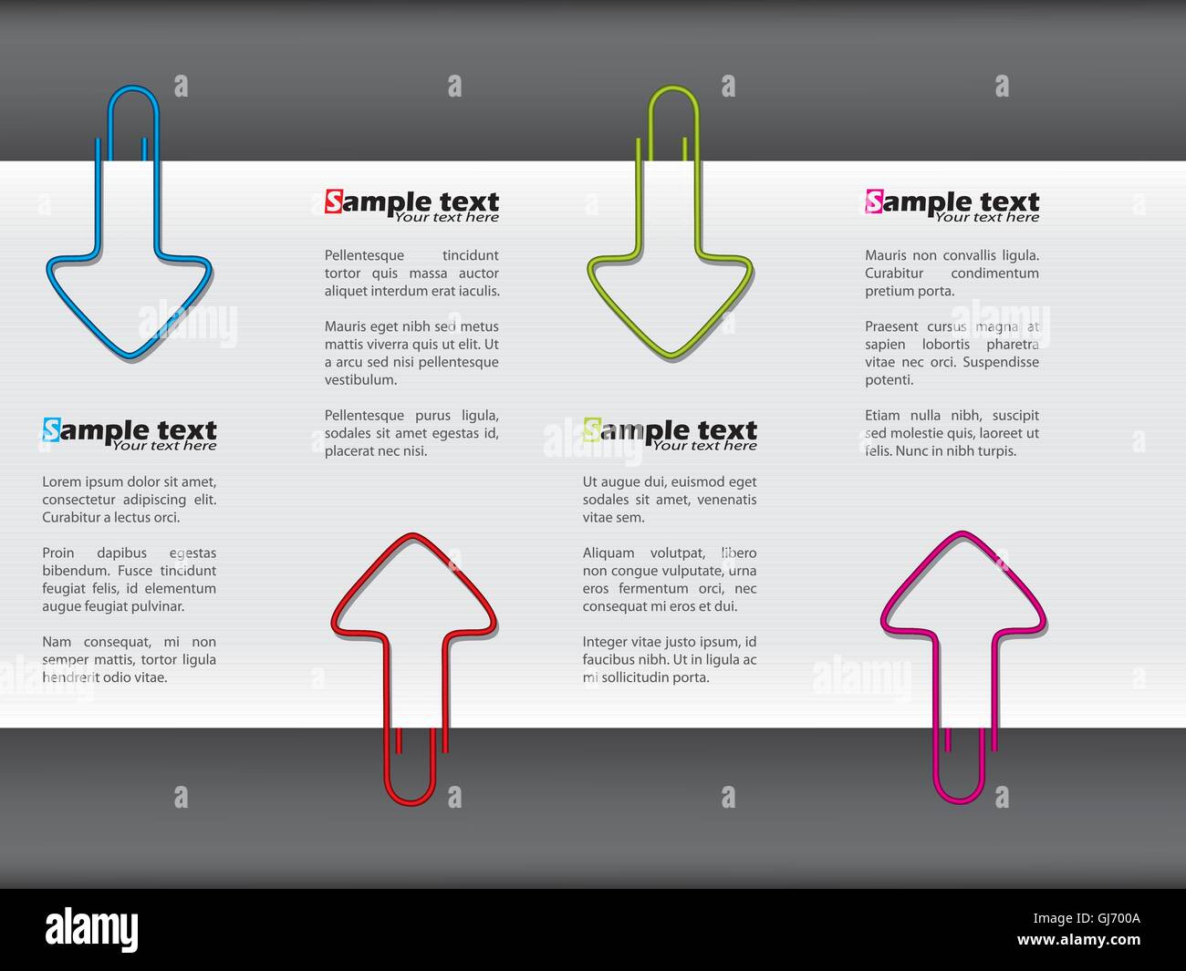 Paper clips stationery set Stock Vector Images - Alamy