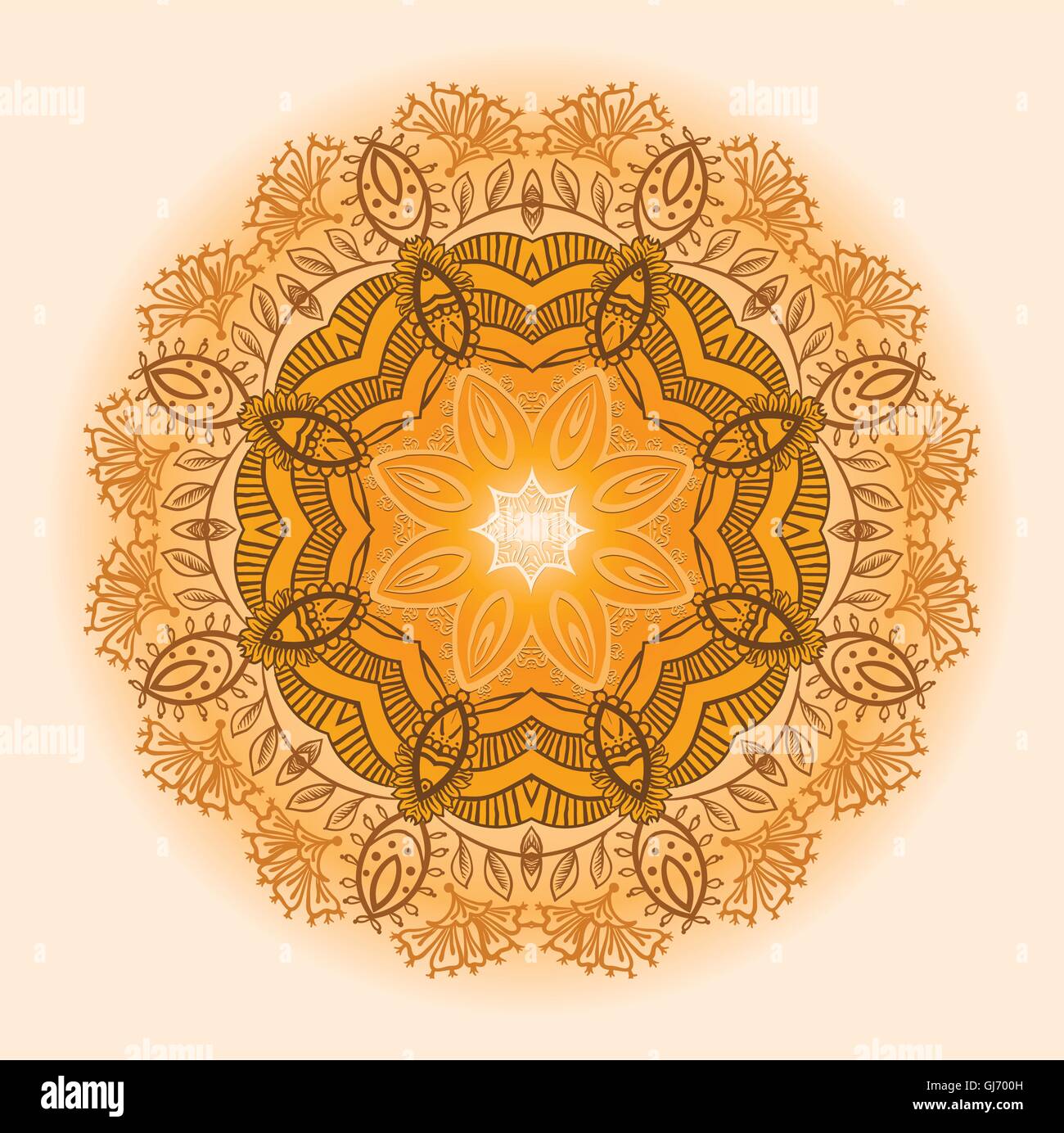 Abstract beige doodle circle hi-res stock photography and images - Alamy