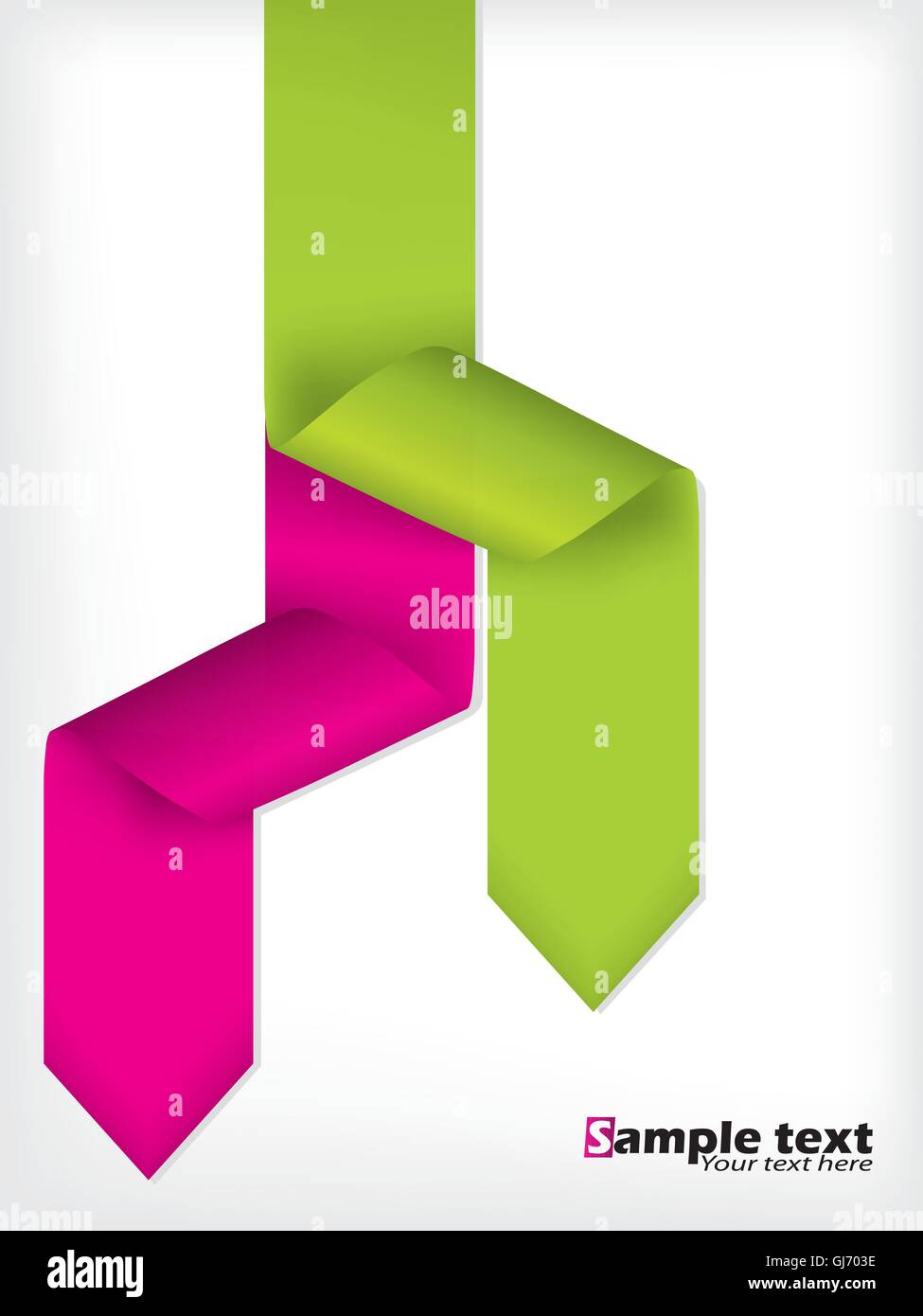 Abstract brochure design with colored arrow ribbons Stock Vector Image ...