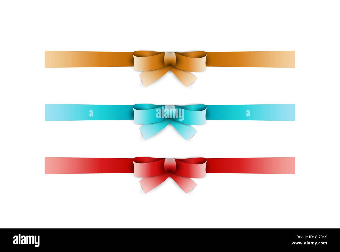 Three satin bow ribbons hi-res stock photography and images - Alamy