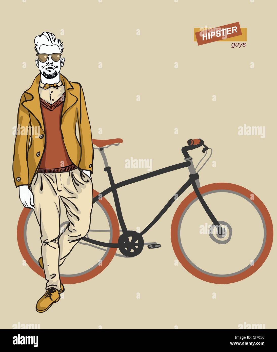 Adult man on bike Stock Vector Images - Alamy