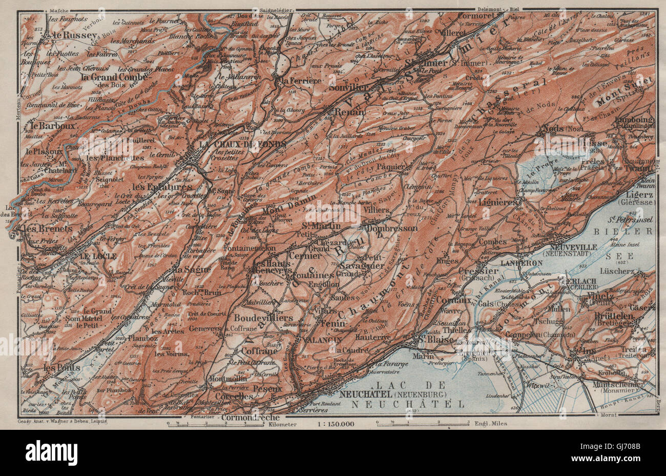 Neuchatel map hi-res stock photography and images - Alamy