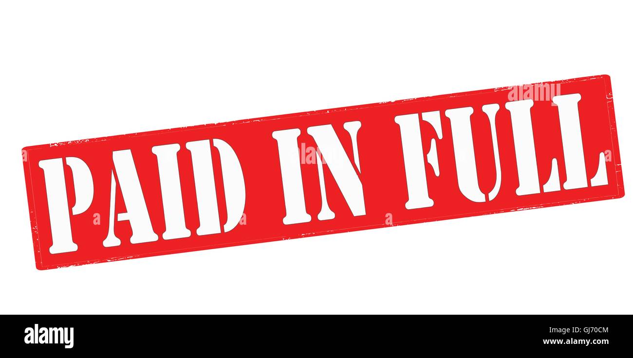 Paid in full stamp Stock Vector Images - Alamy