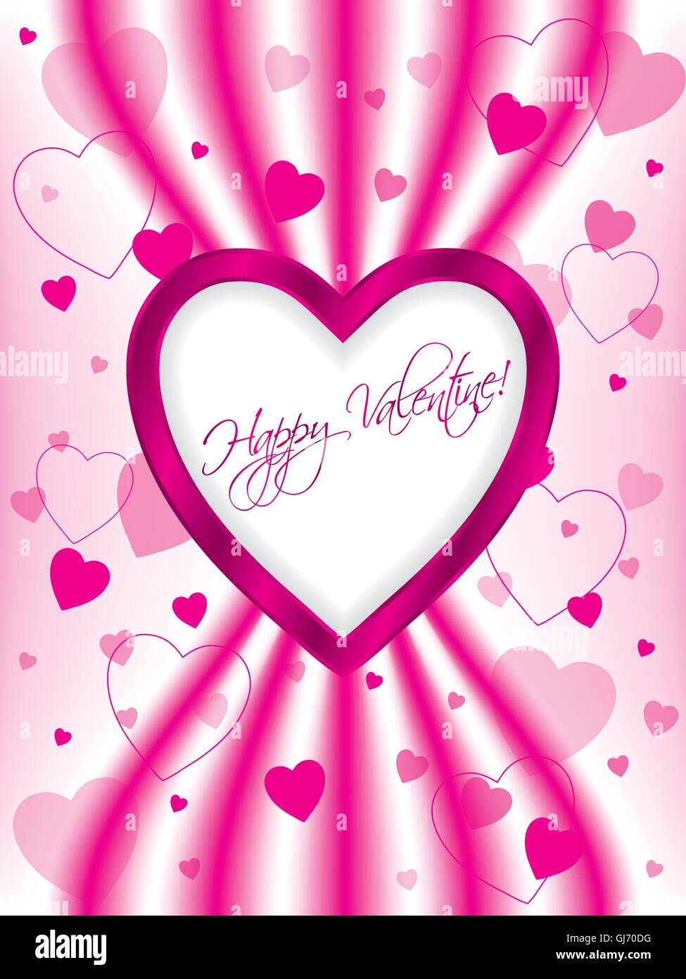 Pink valentine greeting card design Stock Vector Image & Art - Alamy