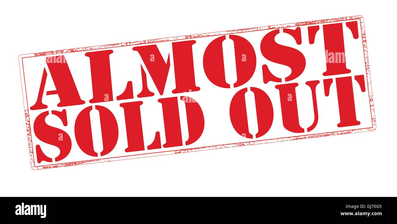 Almost sold out Stock Vector Image & Art - Alamy