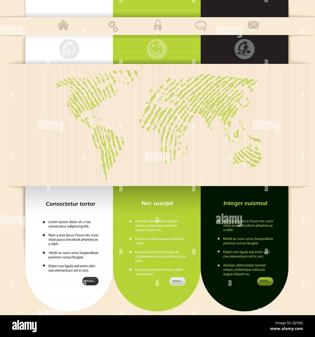 Website template design with contrast colors Stock Vector Image & Art ...