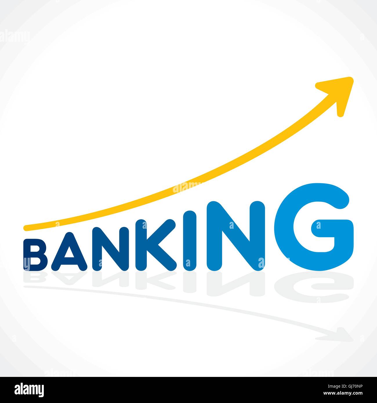 creative banking word growing word design vector Stock Vector Image ...