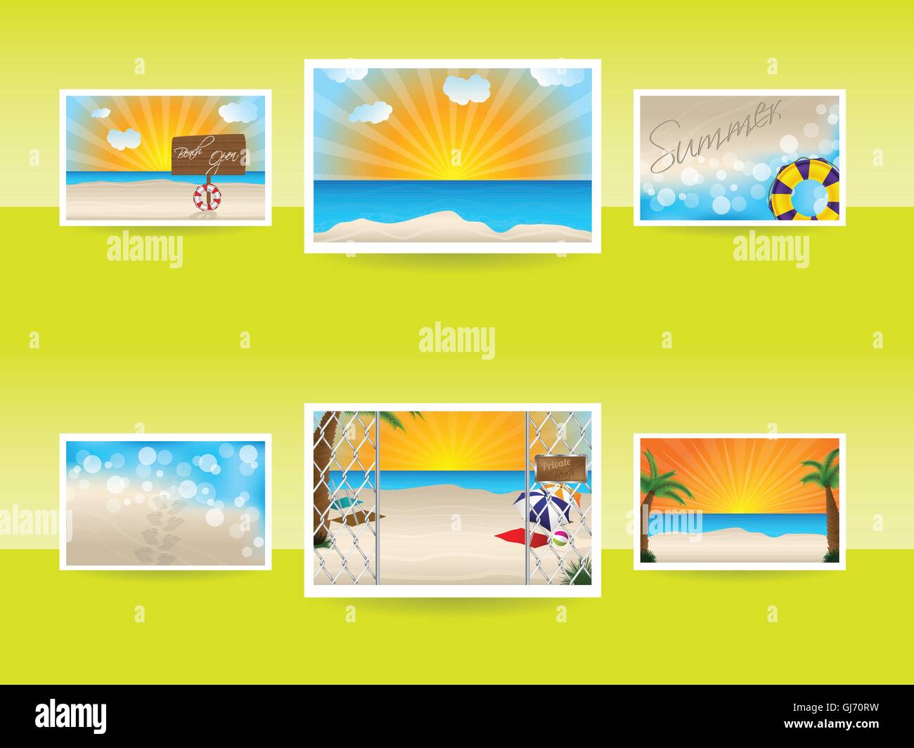 Summer memories with various photos Stock Vector Image & Art - Alamy