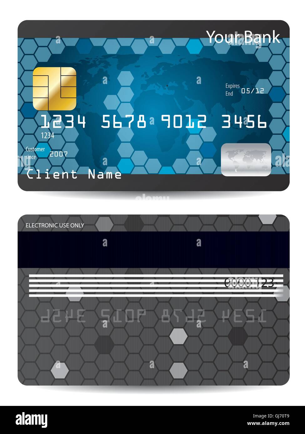 Blue black card Stock Vector Images - Alamy