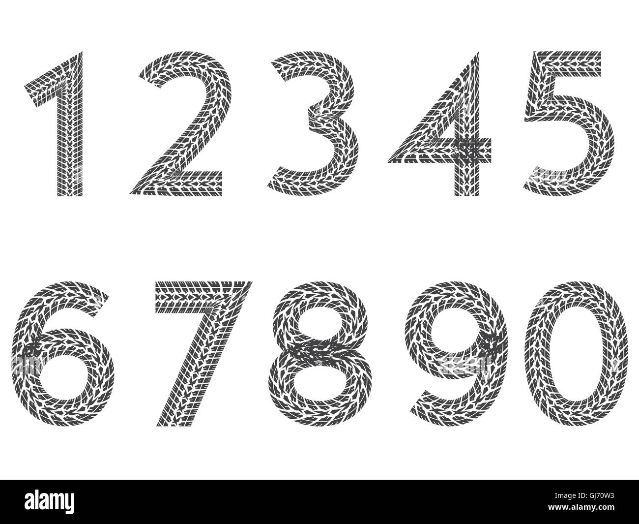 Tire tread number set Stock Vector Image & Art - Alamy