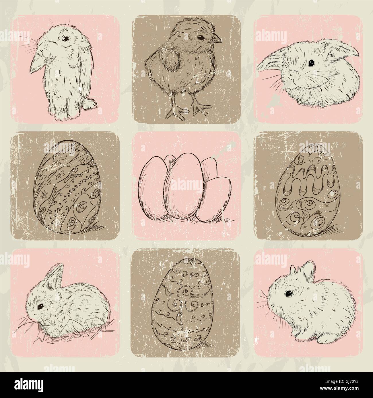 Vintage poster about Easter Stock Vector Image & Art - Alamy