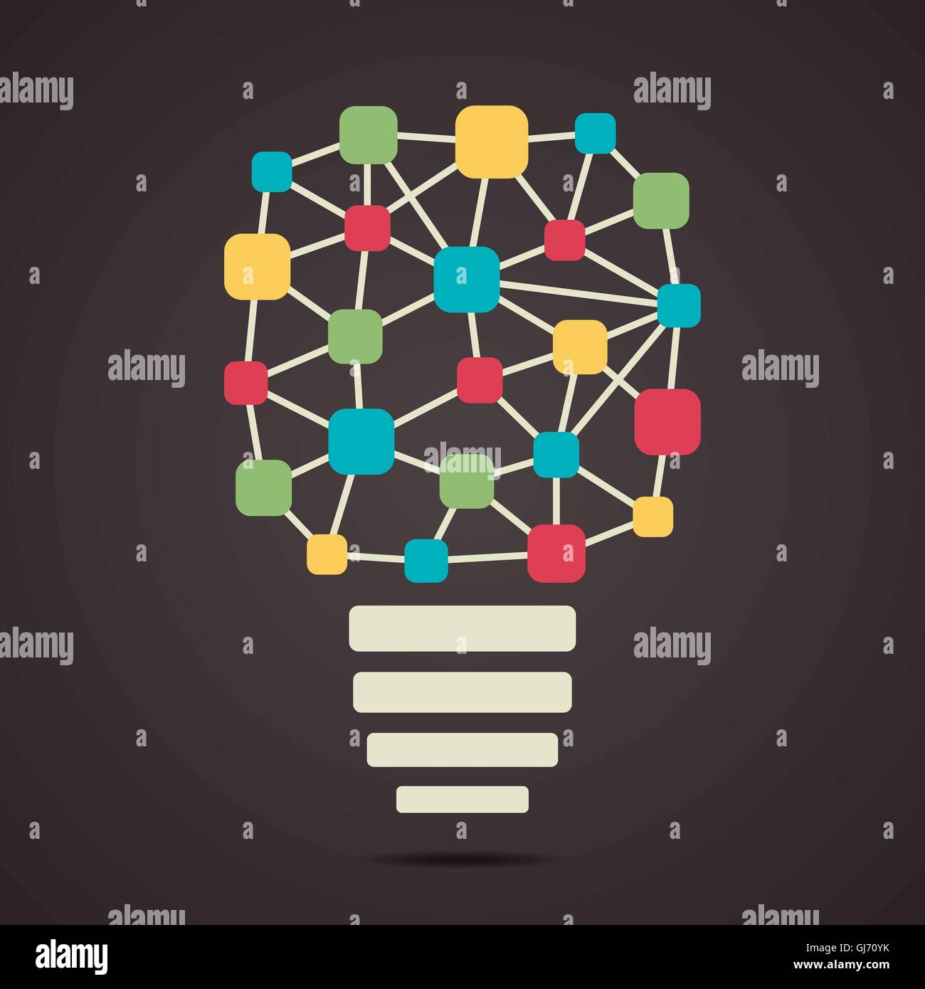 Abstract lamp bulb network Stock Vector Images - Alamy