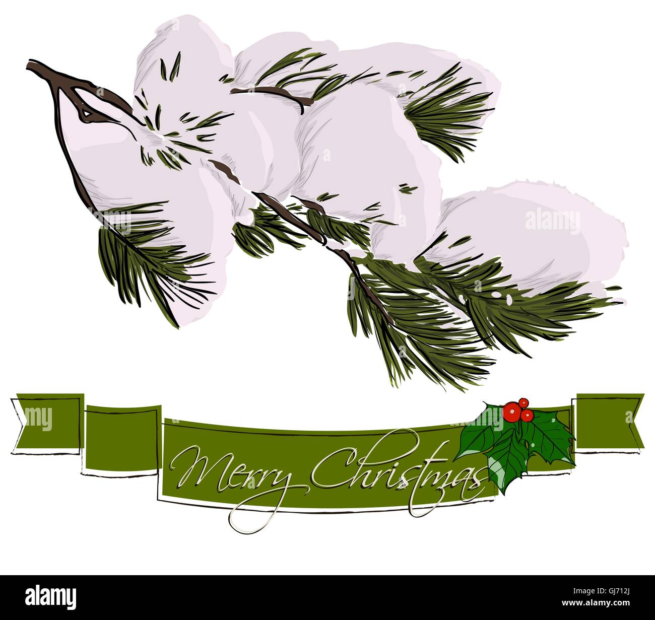 Mas tree red label Stock Vector Images - Alamy