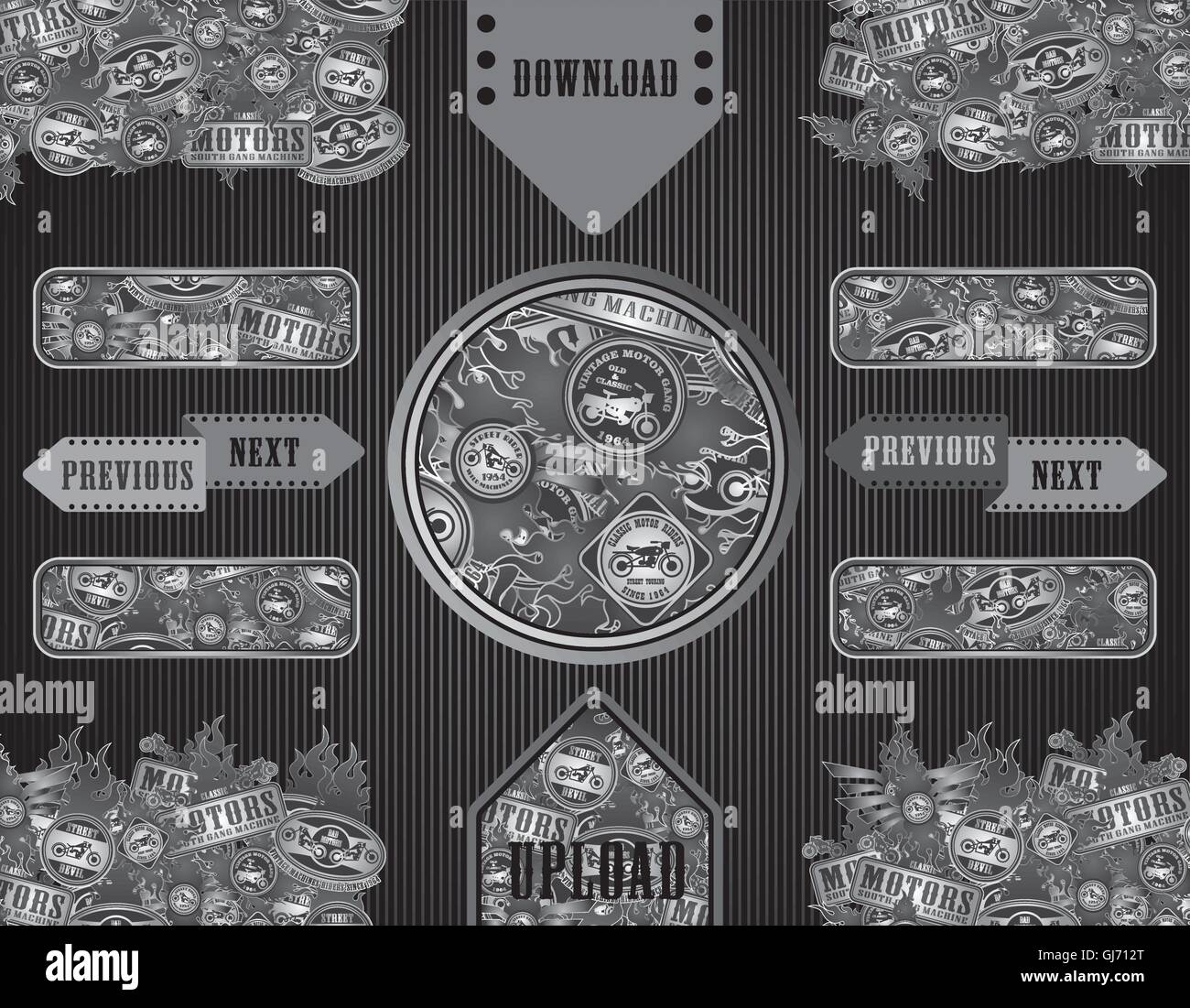 motorcycle art theme Stock Vector Image & Art - Alamy