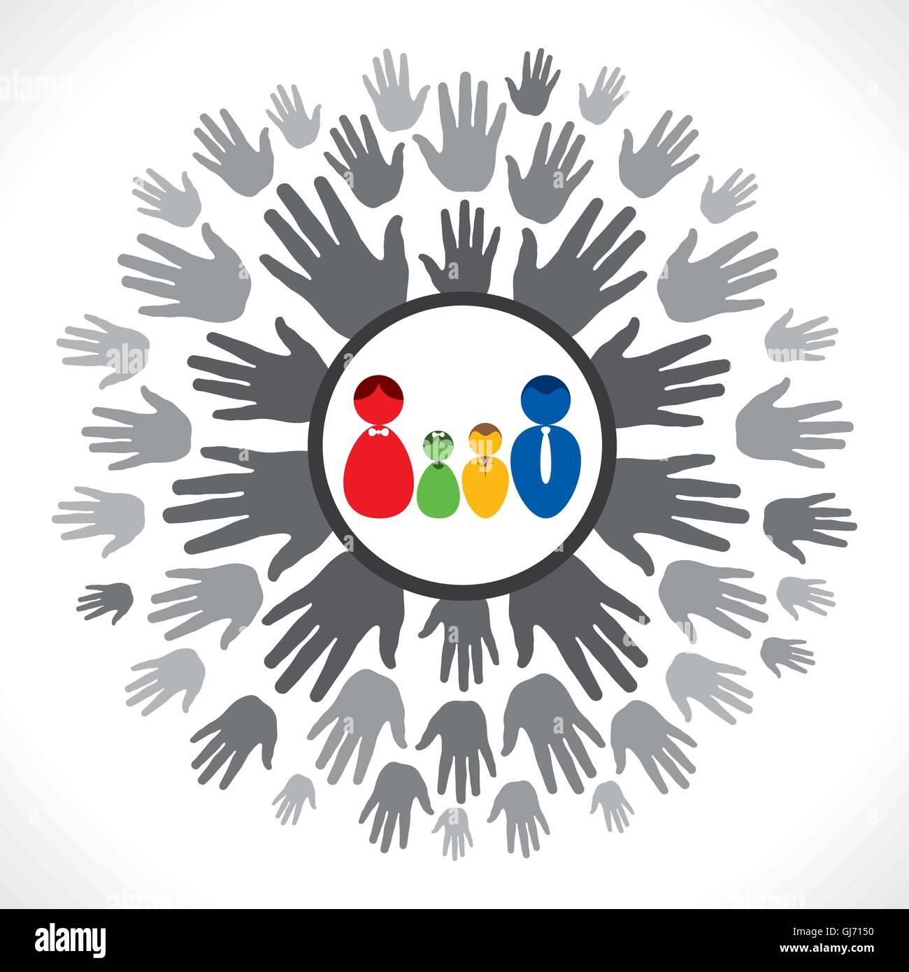 family support hand Stock Vector Image & Art - Alamy