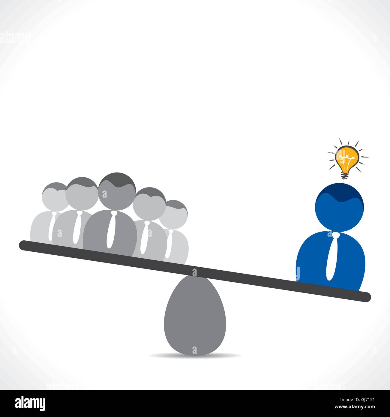 leadership concept, leader with new idea concept vector Stock Vector ...