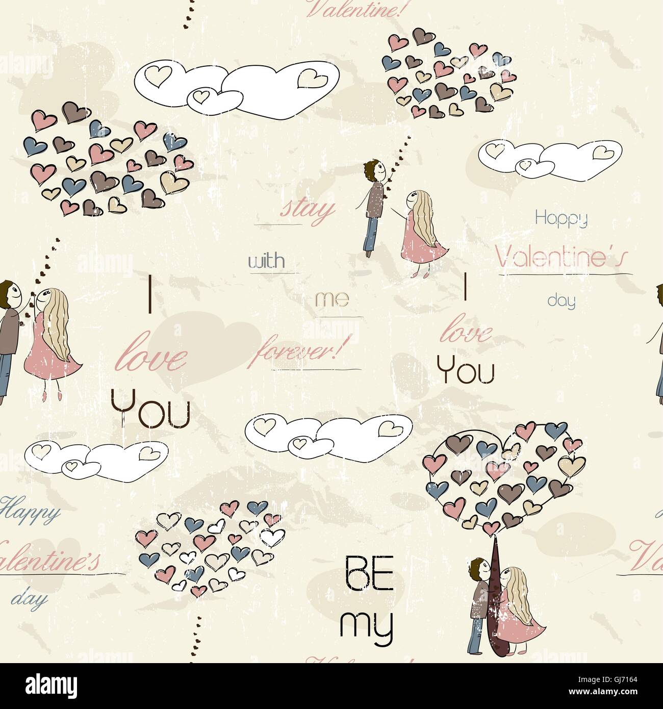 Seamless texture with "love" elements Stock Vector Image & Art - Alamy