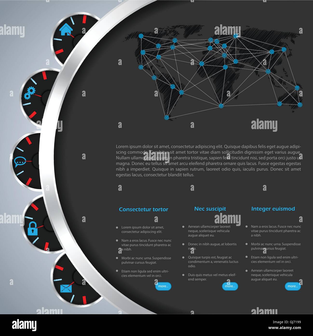 Website template design landing Stock Vector Images - Alamy