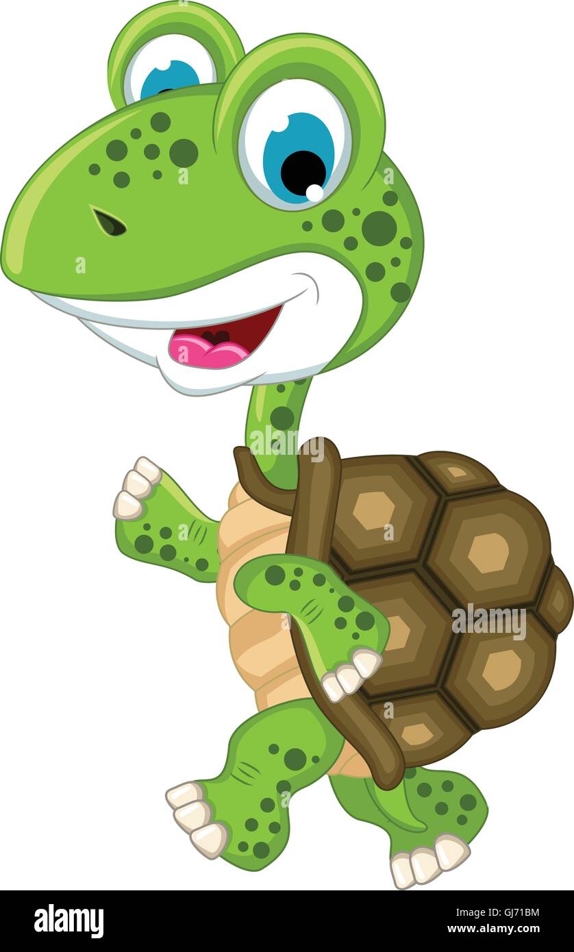 Green turtle cartoon character hi-res stock photography and images - Alamy