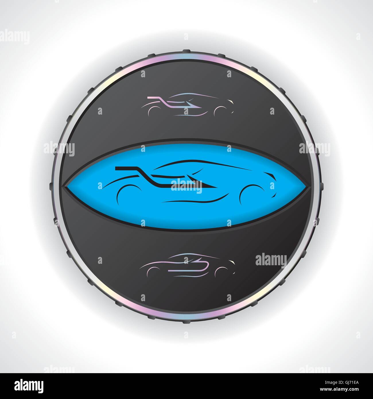 Blue car gauge Stock Vector Images - Alamy