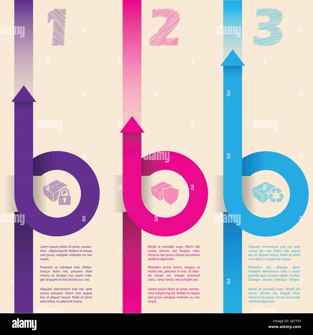 Curling arrows diagram like infographic template Stock Vector Image ...