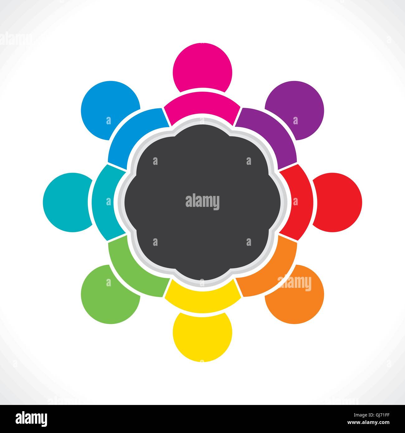 colorful teamwork or unity design concept Stock Vector Image & Art - Alamy