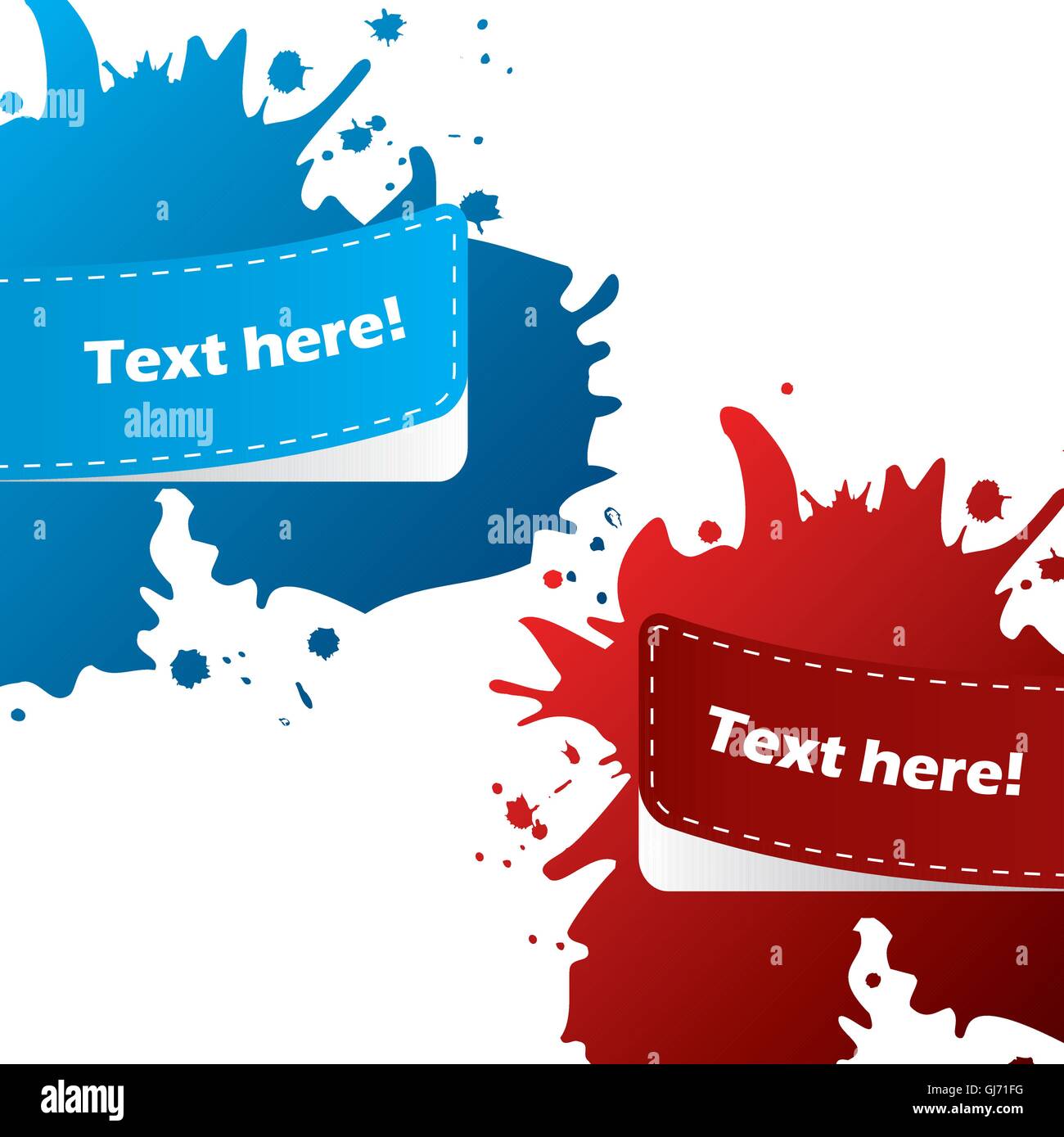 Painted color labels with paint splatter Stock Vector Image & Art - Alamy