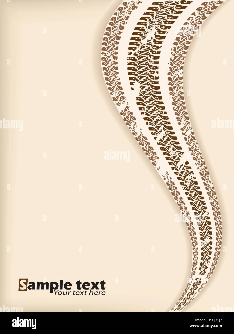 Retro background design with tire track Stock Vector Image & Art - Alamy