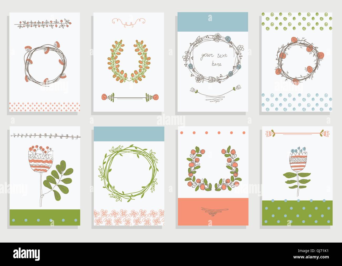 set of template design for greeting card Stock Vector Image & Art - Alamy
