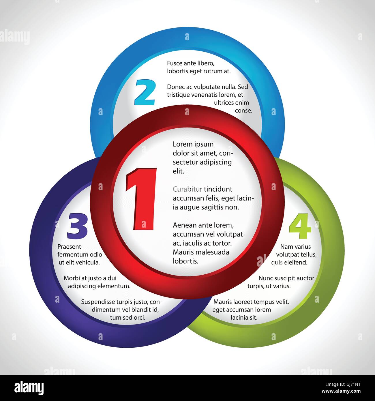 Infographic button design with text containers Stock Vector Image & Art ...