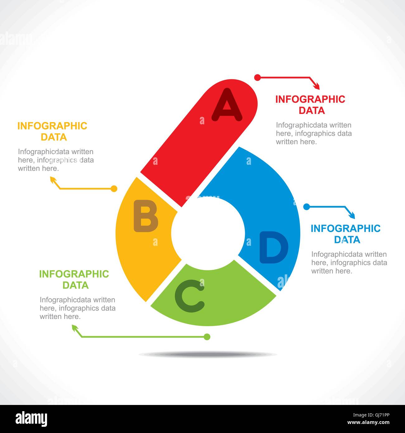 creative number 6 info-graphics design concept vector Stock Vector ...