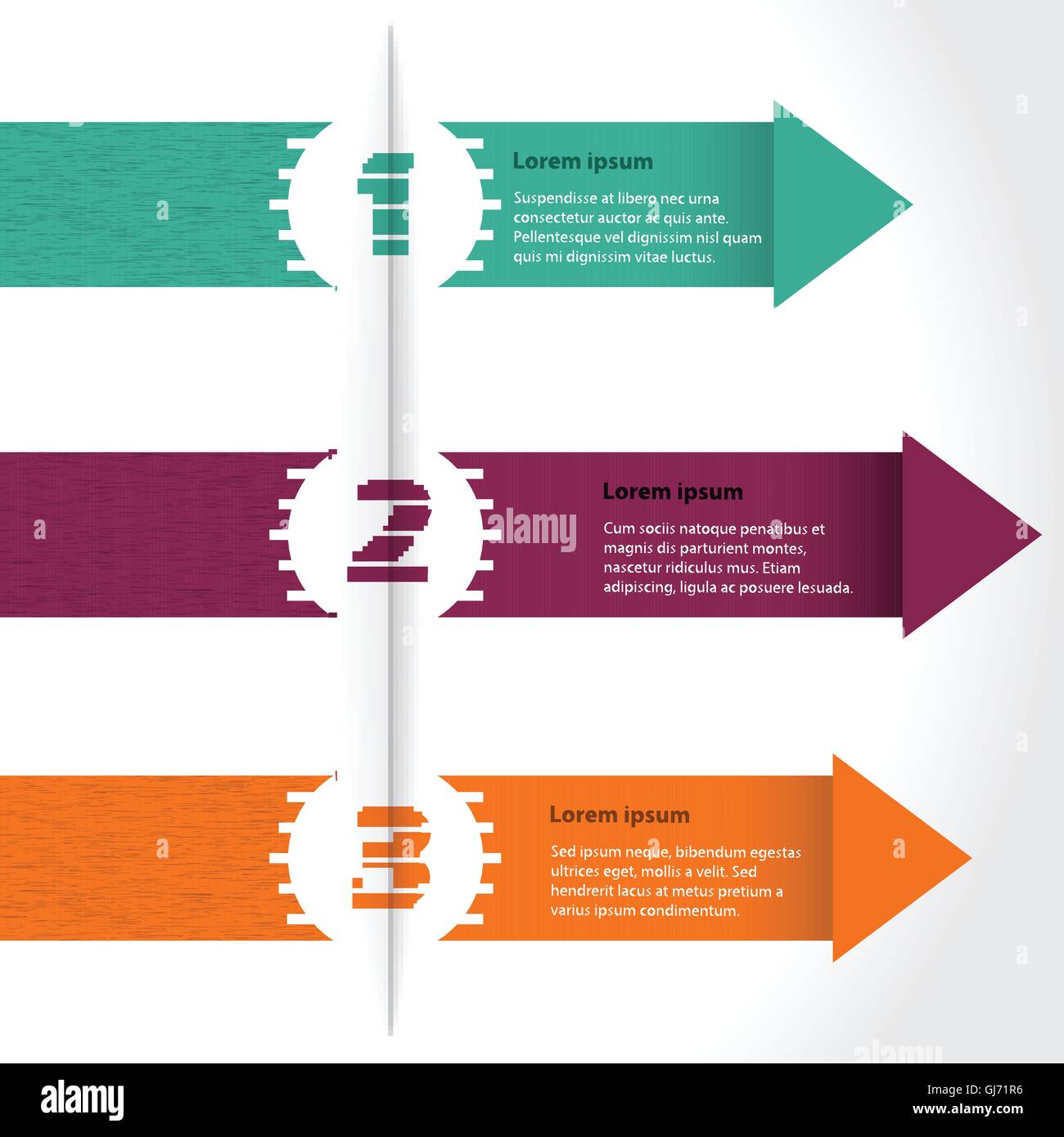 Infographics with arrows and striped numbers Stock Vector Image & Art ...