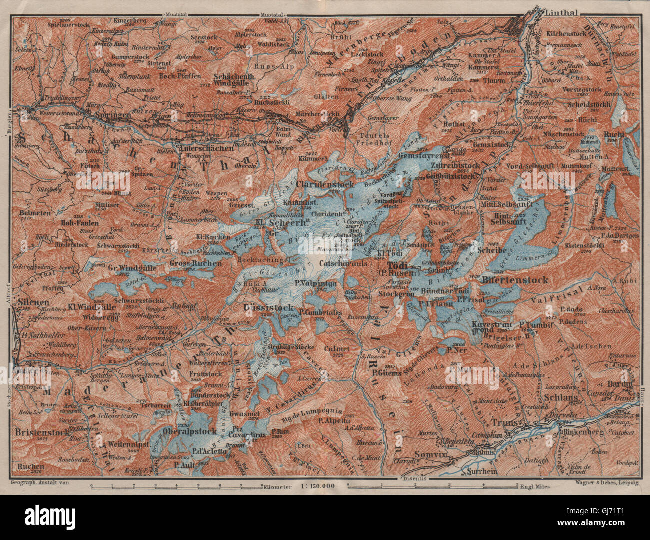 Map of glarus hi-res stock photography and images - Alamy
