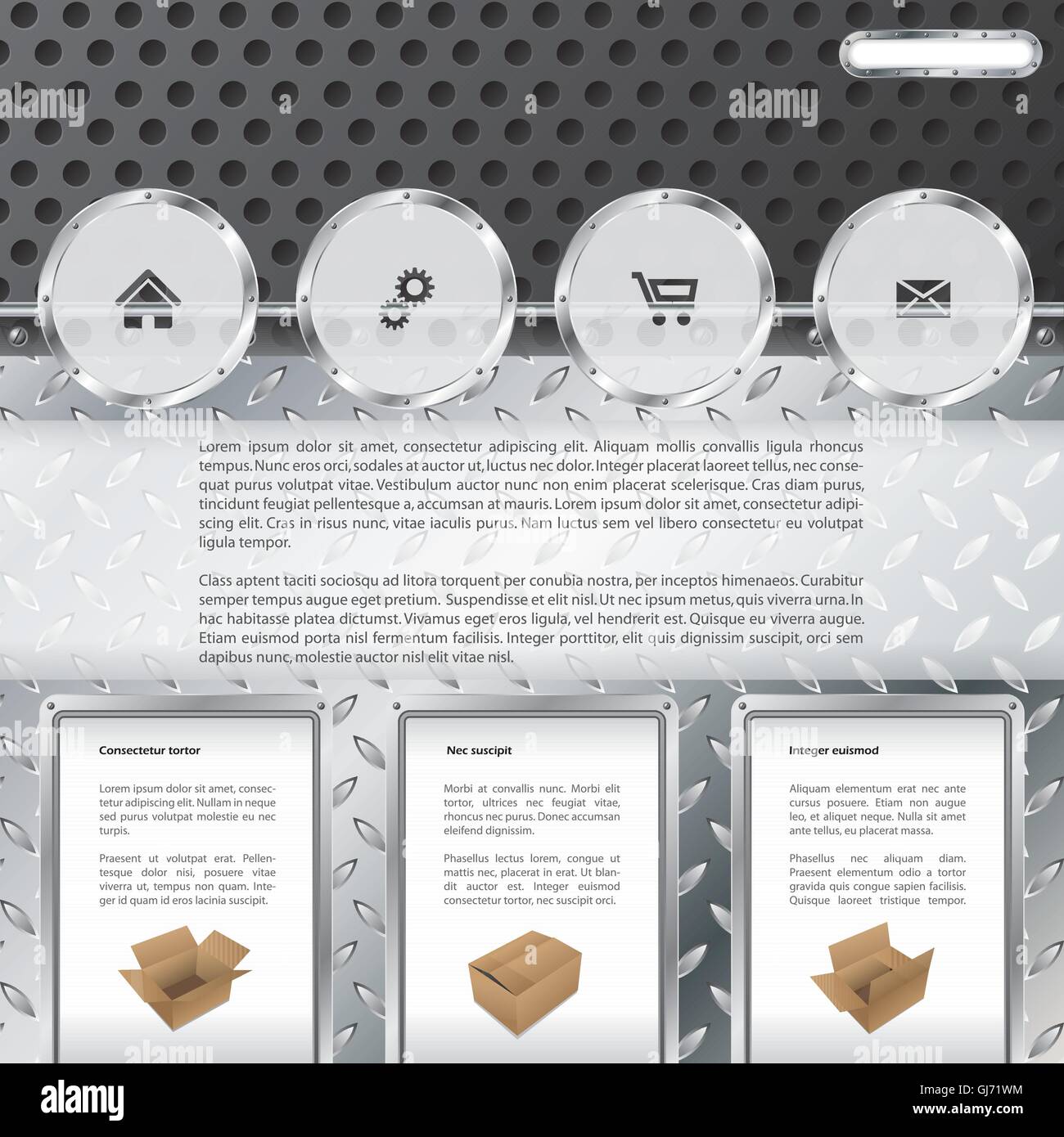 Cool industrial theme website template Stock Vector Image & Art - Alamy