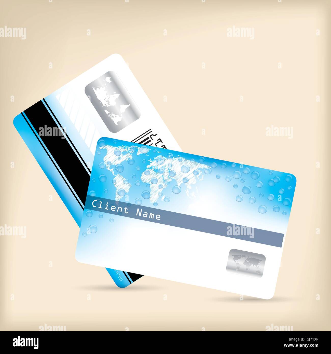 Loyalty card design with water drops and map Stock Vector Image & Art ...