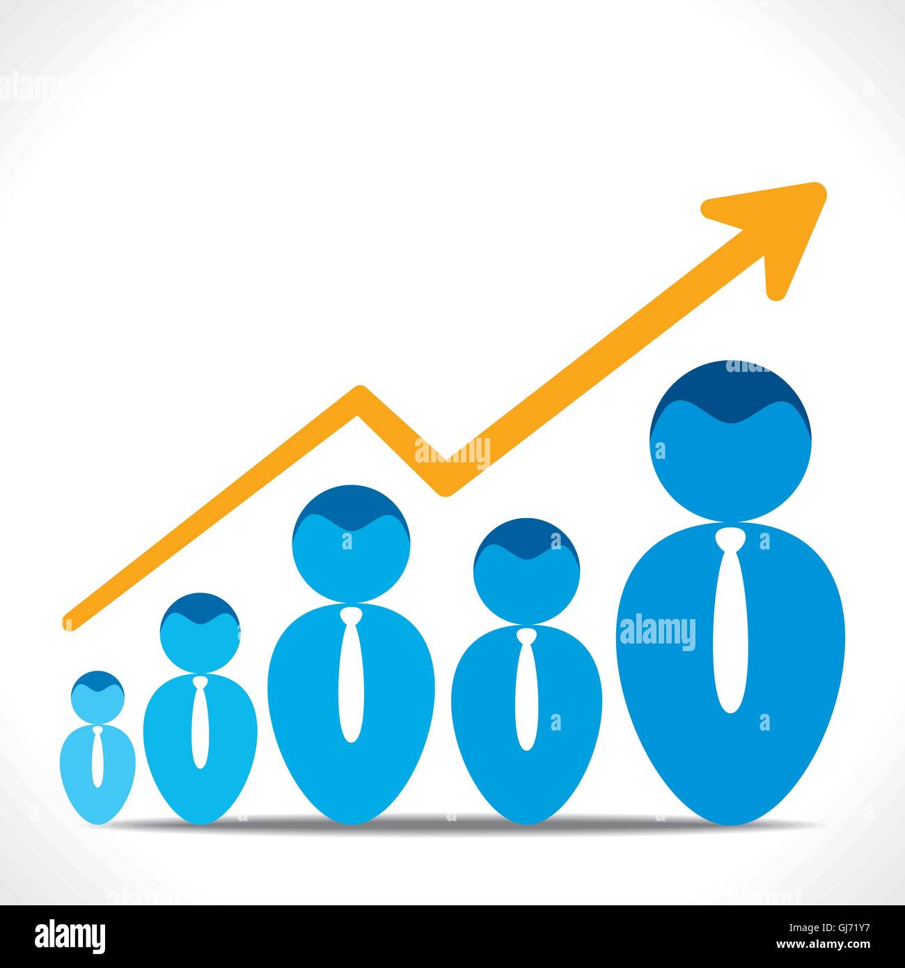 businessmen design business growth graph vector Stock Vector Image ...