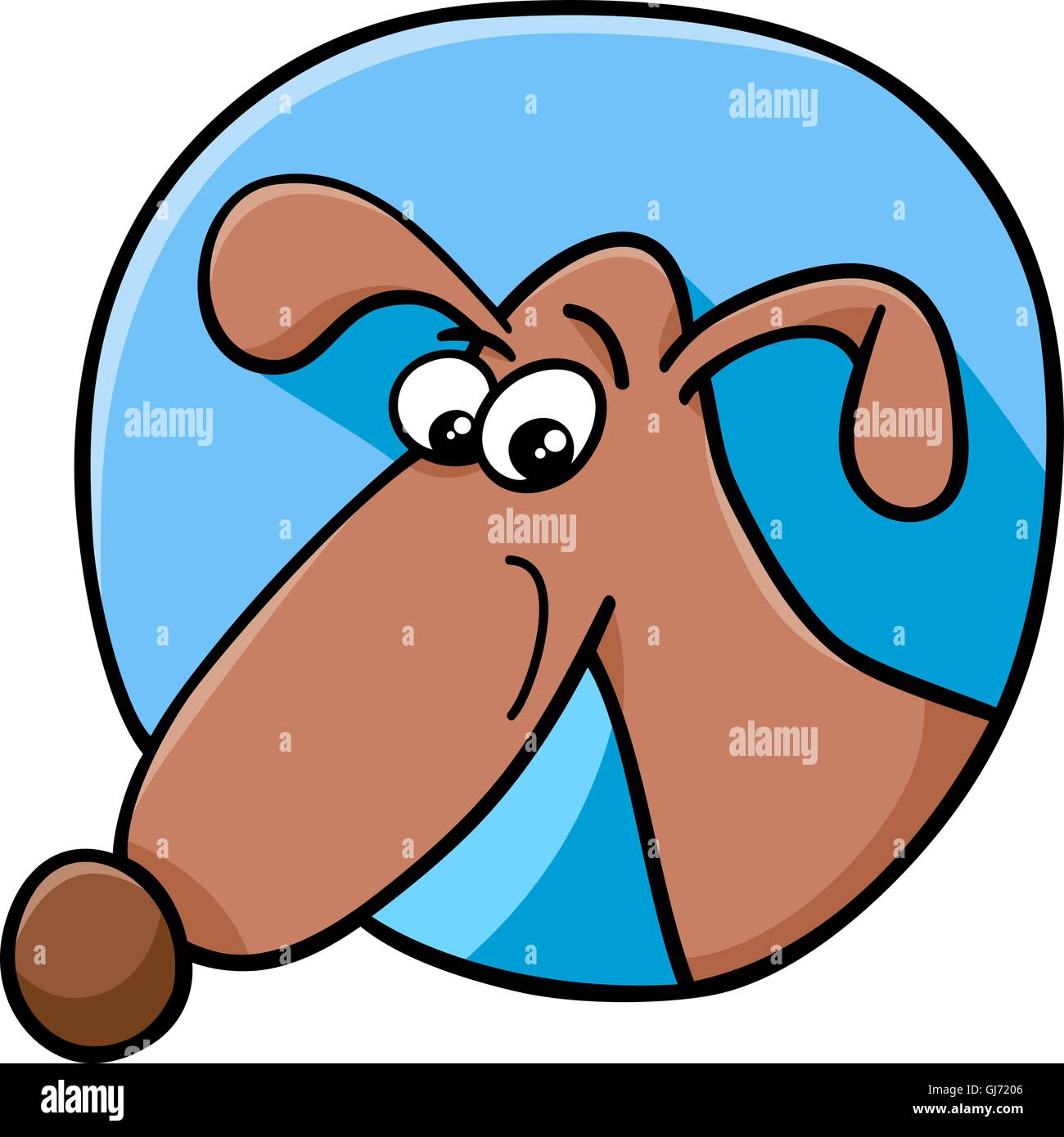 cute dog sign cartoon illustration Stock Vector Image & Art - Alamy