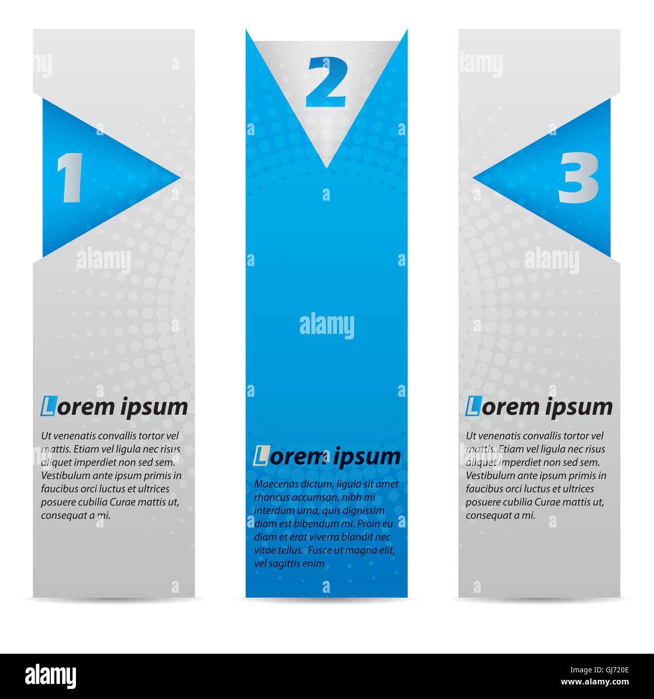 Three banners with arrows and halftones Stock Vector Image & Art - Alamy