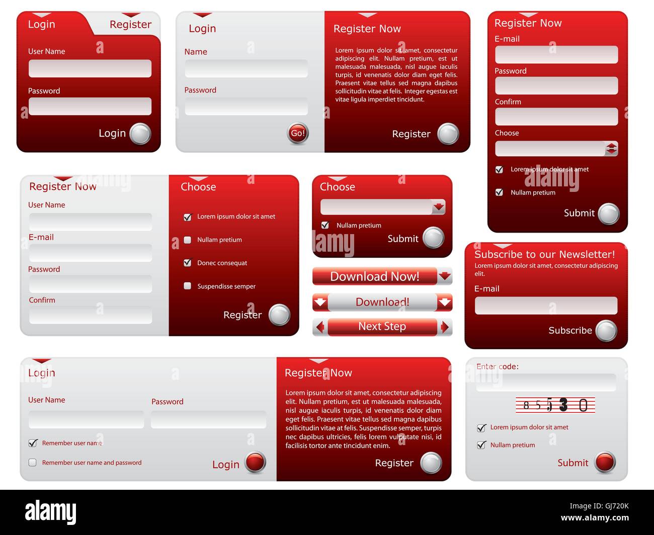 Red forms hi-res stock photography and images - Alamy