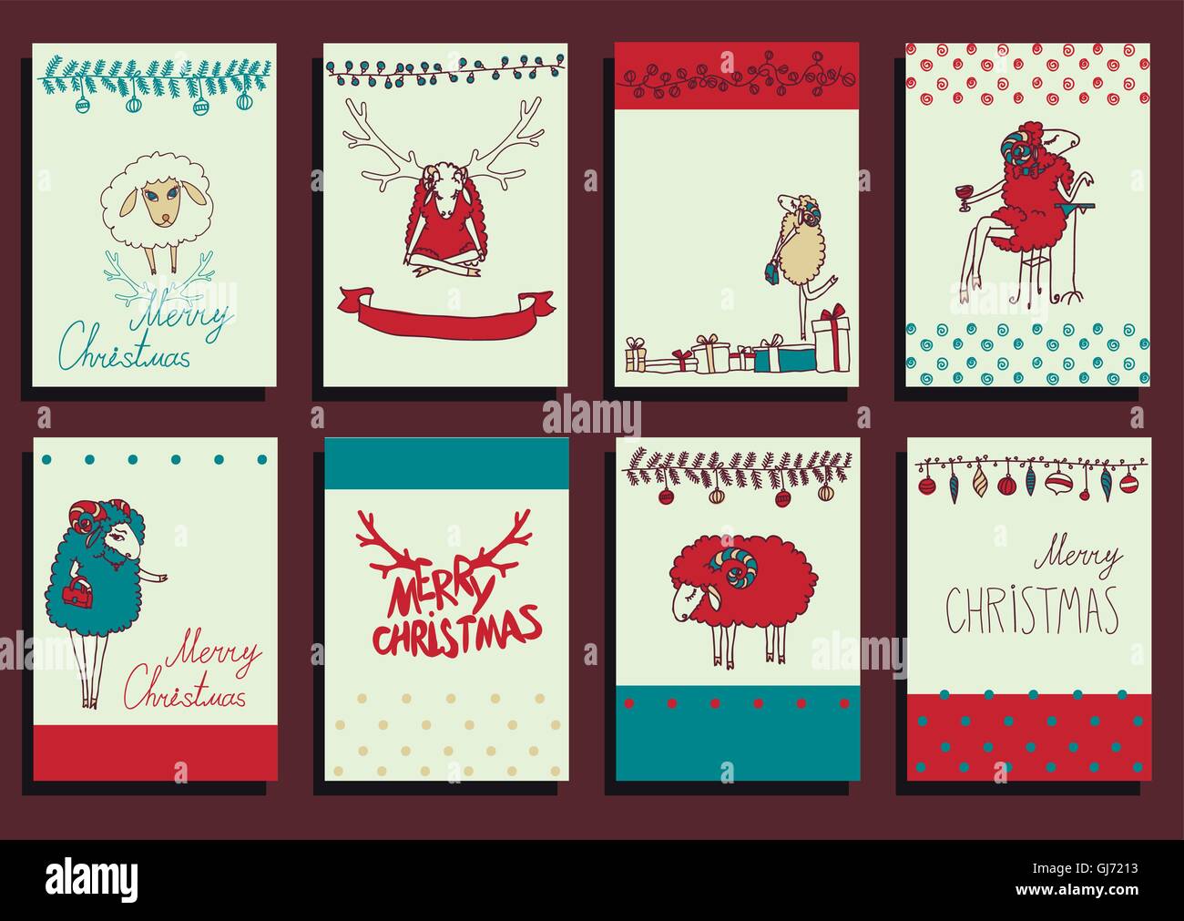 Vector Set Christmas Calligraphic Design Elements Stock Vector Image ...