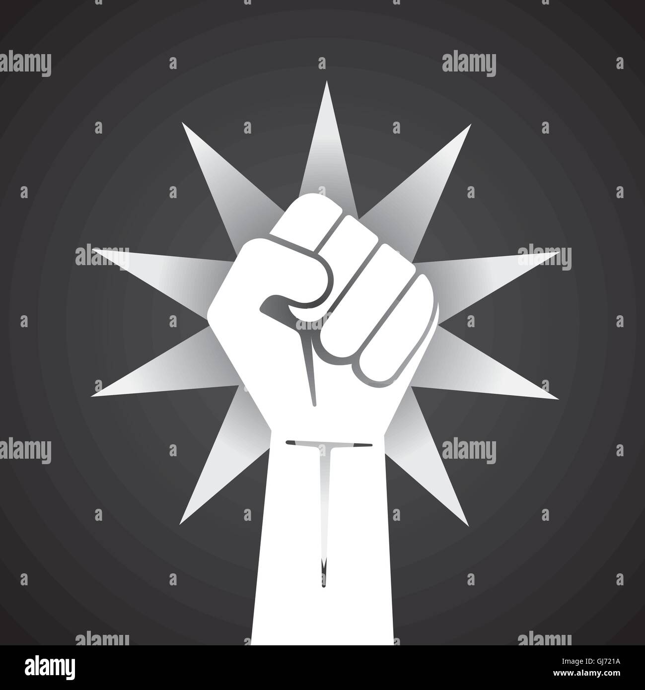 Fist in protest Stock Vector Images - Alamy