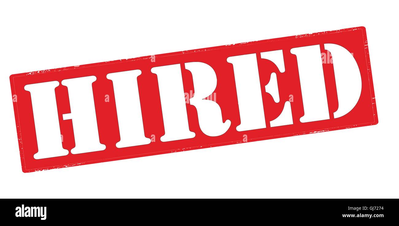 Hired stamp Stock Vector Images - Alamy