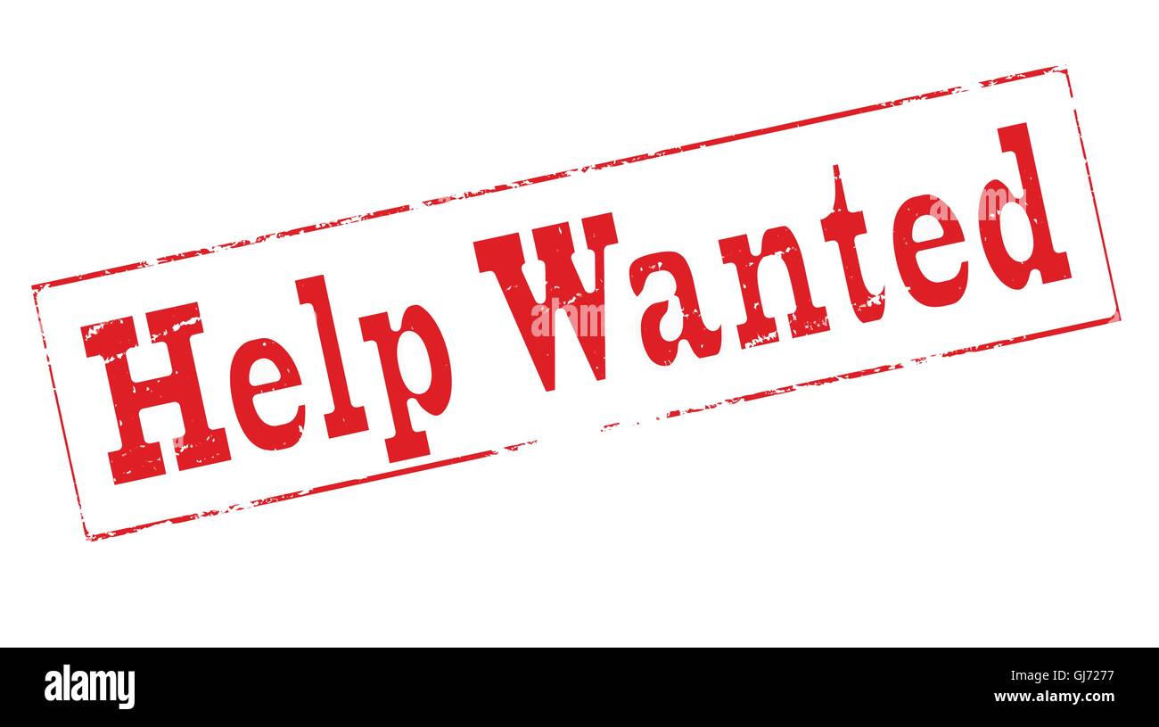 Help wanted stamp Stock Vector Images - Alamy