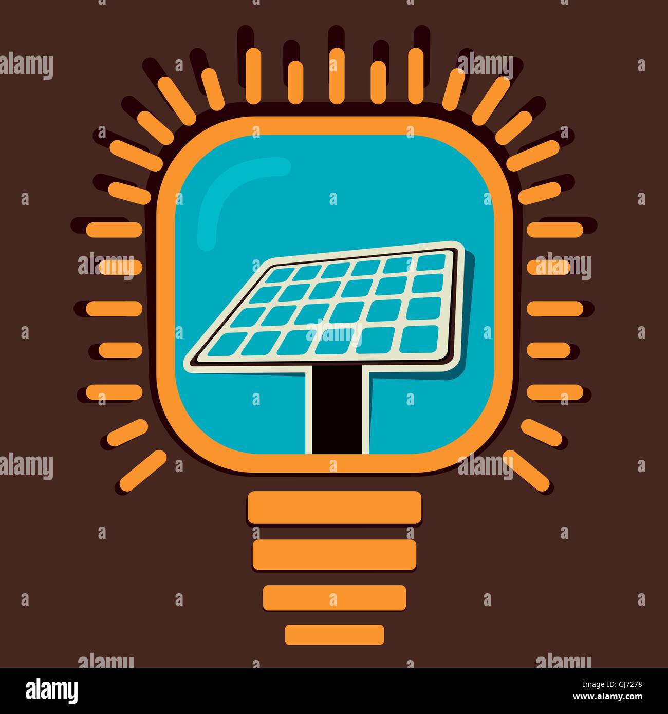 Solar energy closeup Stock Vector Images - Alamy
