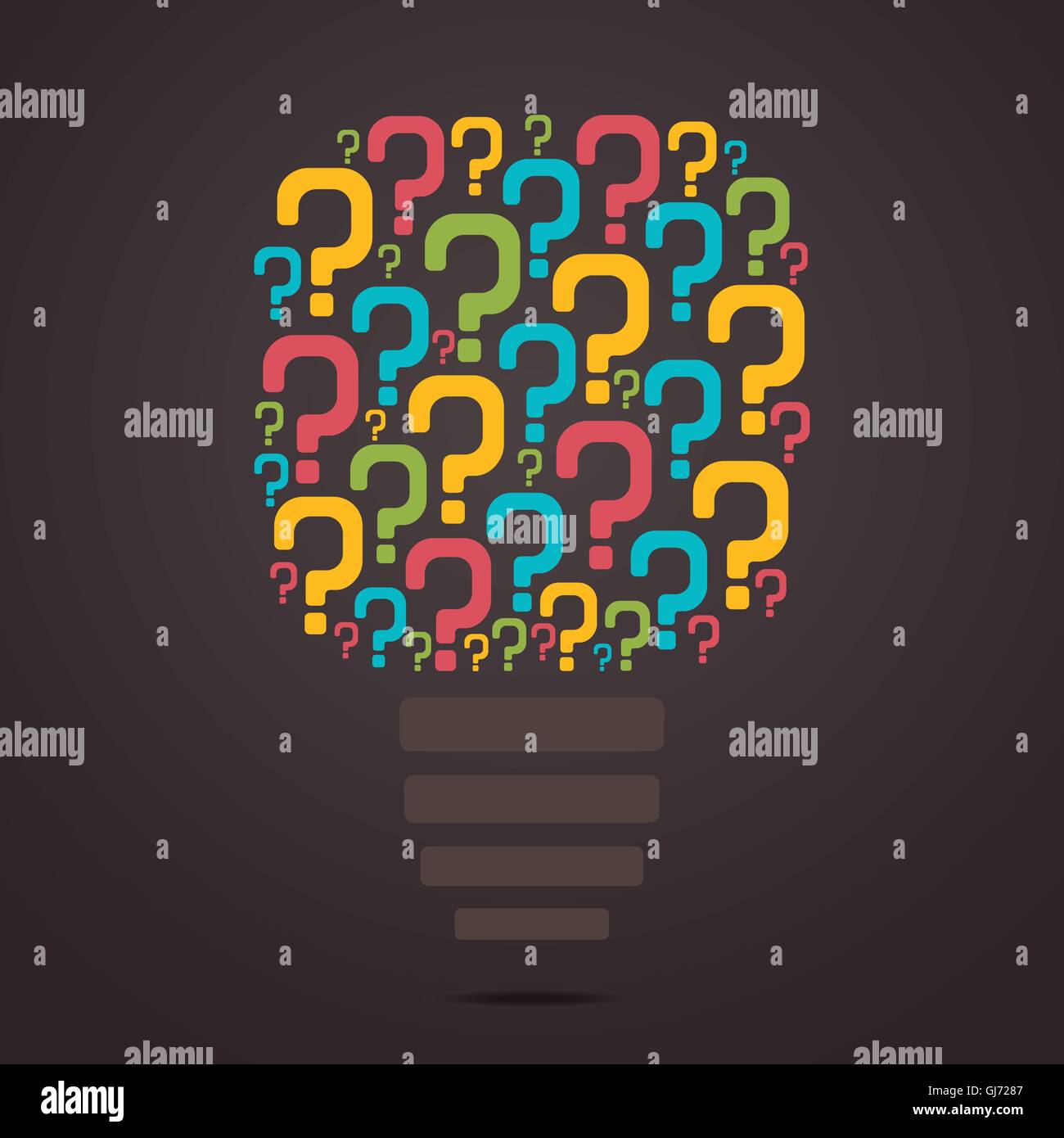 colorful question mark bulb stock vector Stock Vector Image & Art - Alamy