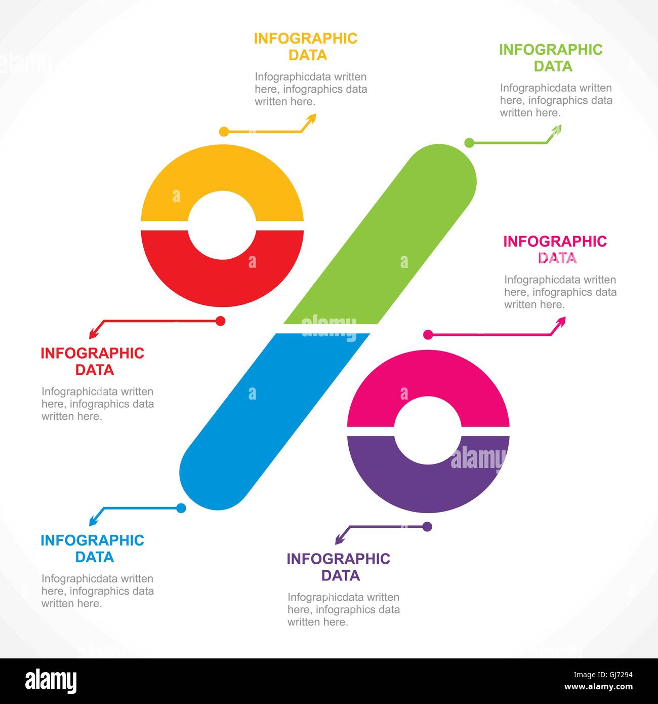 creative percentage sign info-graphics design concept vector Stock ...