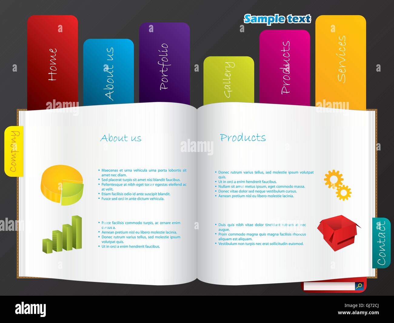 Labeled book web template Stock Vector Image & Art - Alamy