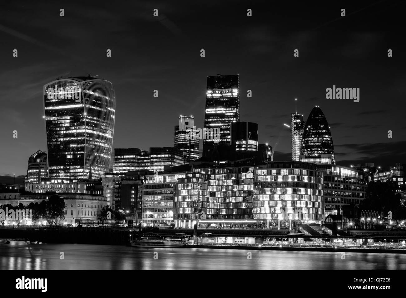 London Cityscape at night Stock Photo - Alamy