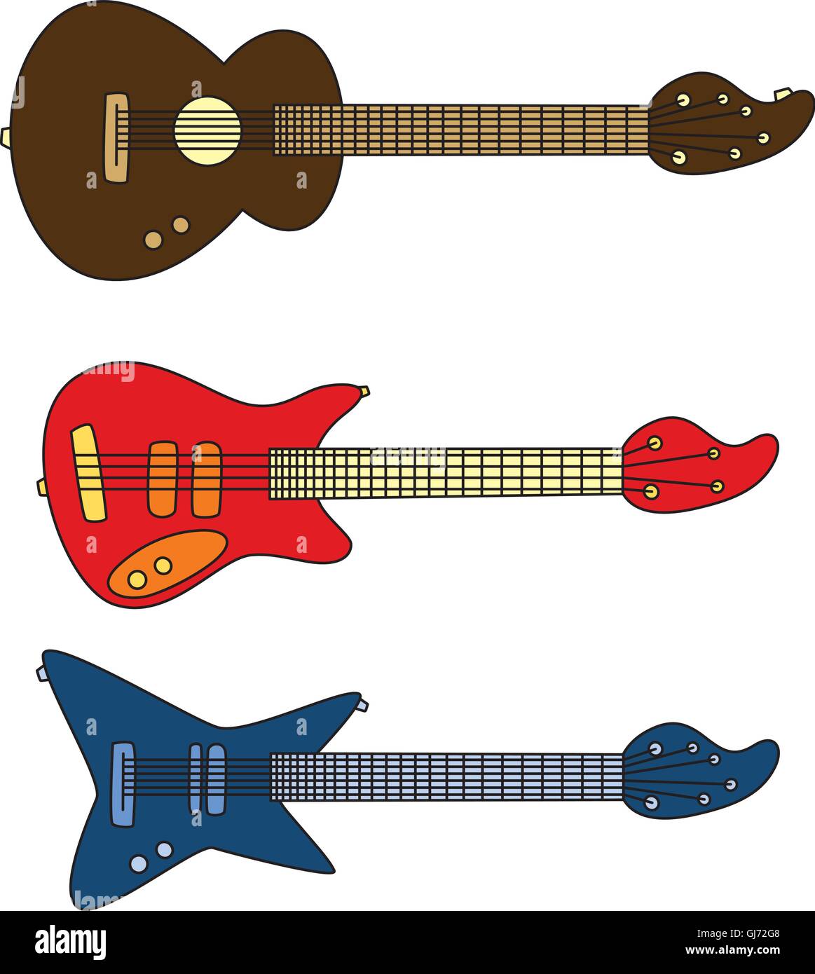 Guitar theme Cut Out Stock Images & Pictures - Alamy